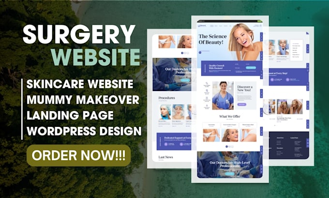 Build attractive plastic surgery landing page mummy makeover skincare ...