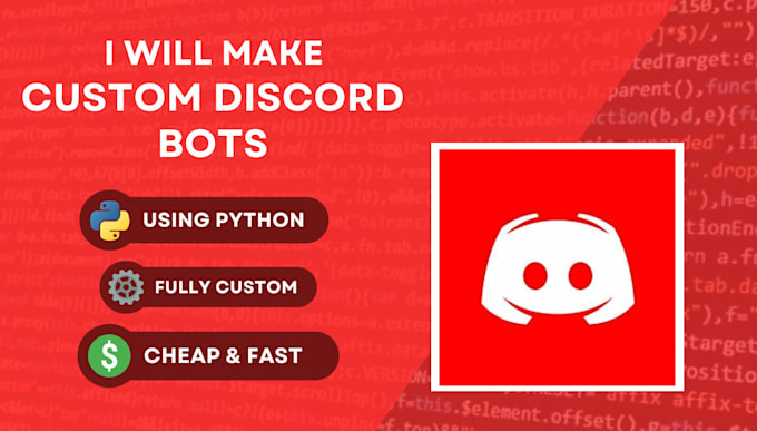 Program a custom discord bot for your discord server by Discordpyking | Fiverr