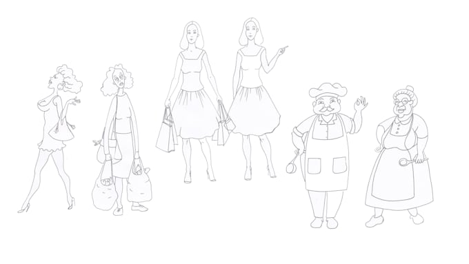 Drawn custom character or object in 2 poses by Drawnart | Fiverr
