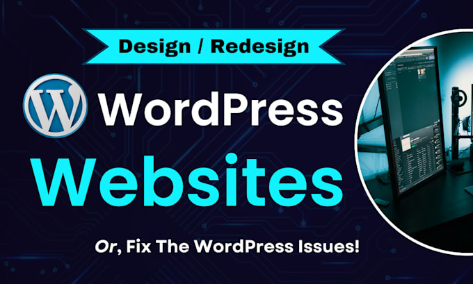Create wordpress website design or redesign and fix wordpress issues by Puspojit_biswas | Fiverr