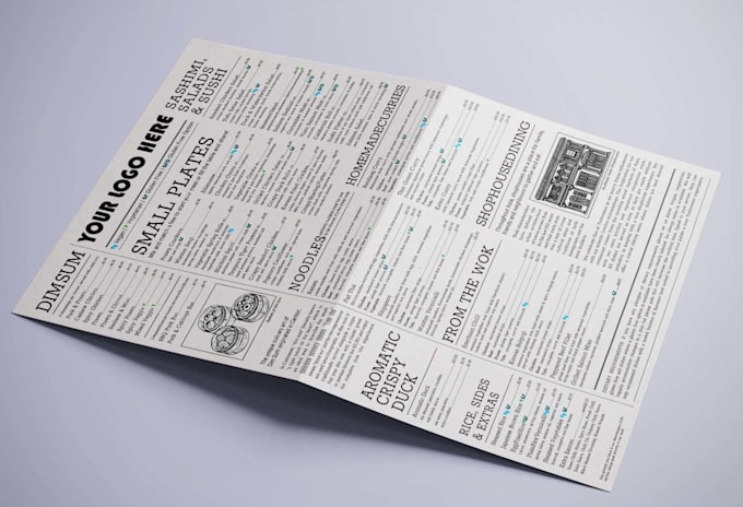 Create a newspaper style restaurant menu by Sky_griffin | Fiverr