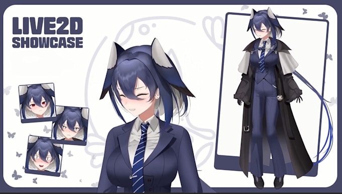 Draw vtubermodel, 2d vtuber model live2dmodel, 2dvtuber rig ready for ...