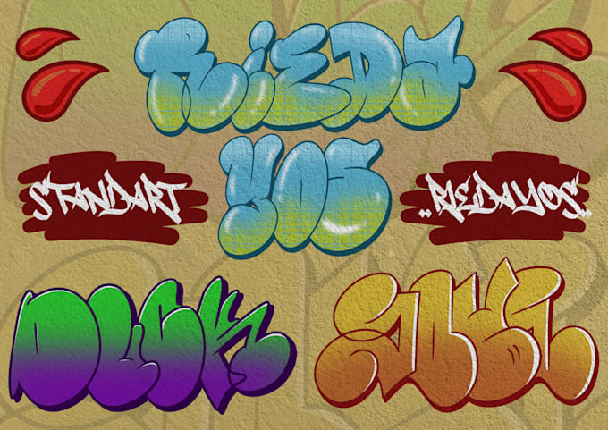 Create custom bubble and throw up graffiti style design by Rieday | Fiverr