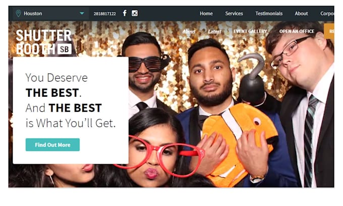 Design photo booth website, 360 photo booth website with online booking ...