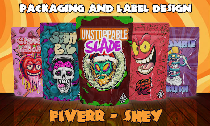 Design unique weed pouch, mylar bag and cbd product labels by Anuz99 ...