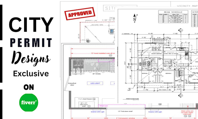 Do architectural stamp, site plan, city permit, mep, floor plan, house ...
