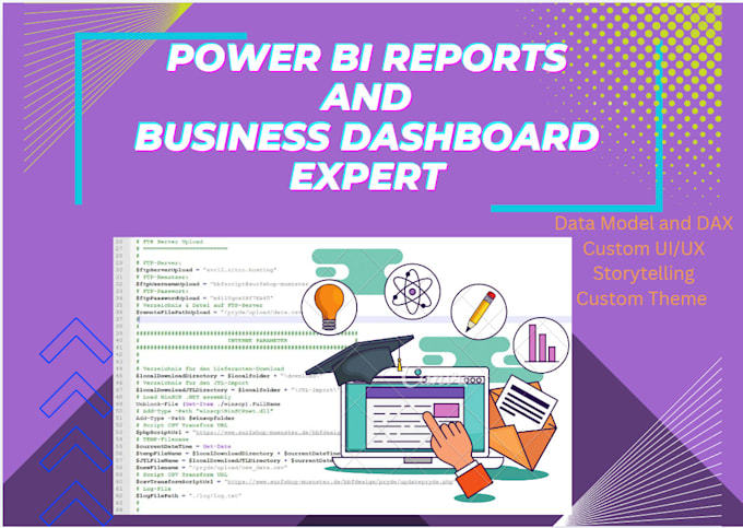 Create your power bi report and dashboards by Arielaleylah | Fiverr