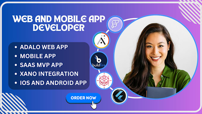 Build no code mobile app with adalo bubble bubble io flutterflow appgyver by Danny_develope ...
