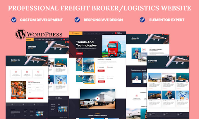 Build logistics, trucking, dispatch, cargo, freight broker website by ...