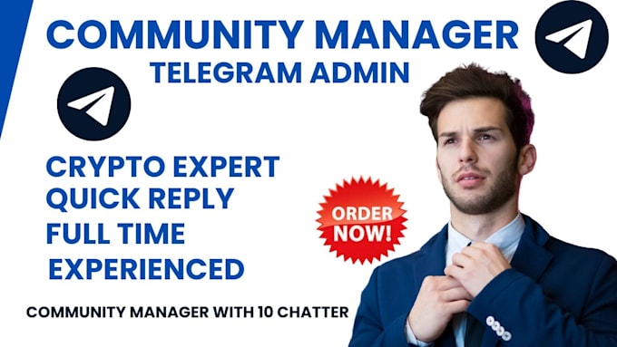 Be your crypto telegram admin, discord mod, community moderator, and ...