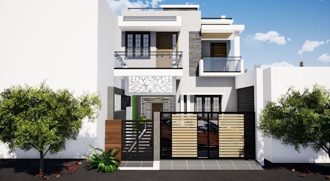 Render 3d exterior architectural walkthrough,realistic design rendering ...