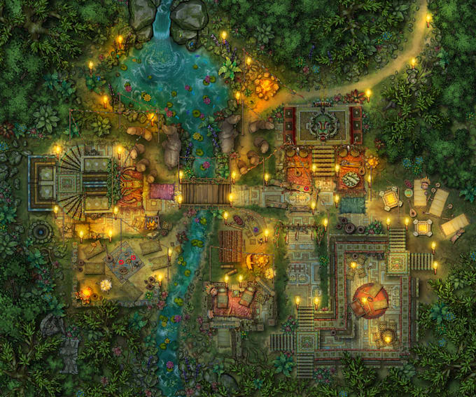 Create high quality detailed rpg battle maps by Sweetiebear | Fiverr