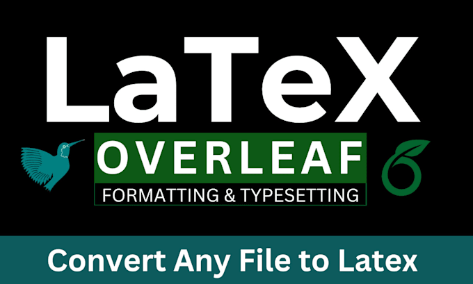 Professionally convert any document to pdf latex using overleaf by ...
