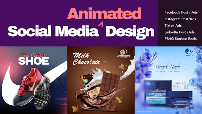 Design animated social media post or ad for your social media channels ...