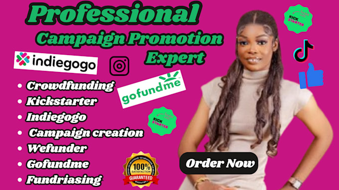 Create promote kickstarter indiegogo gofunde wefunder fundraising ...