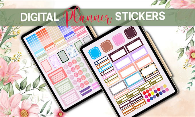 Create digital stickers for digital planner, etsy,goodnotes by Bestone ...