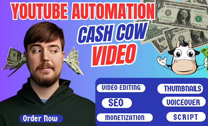 Make viral faceless cash cow videos for monetize youtube automation ...