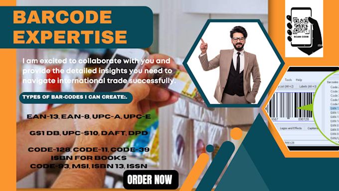 Create barcodes for your products with label, tag and sticker by Daniyal_sarmad | Fiverr