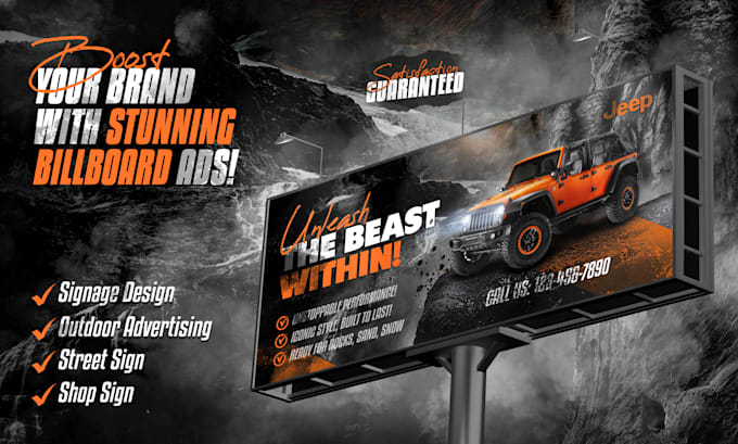 Design custom billboard, banner ads, yard sign and signage for ...