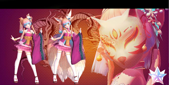 Erstellen sie 3d-modelle für vtuber, mmd-modelle, vroid, vrchat, mmd ...