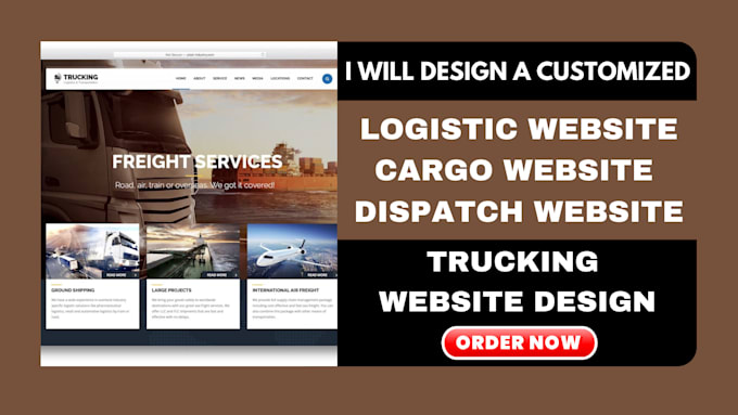 Design logistics website trucking website dispatch website freight website by Horlarleadsxp | Fiverr