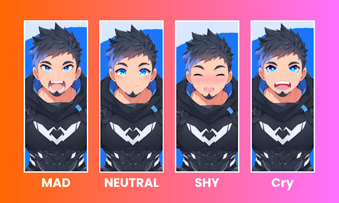 Design custom png tuber anime character vtuber model avatar for stream ...