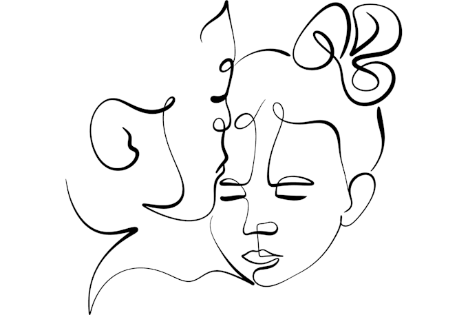 Draw minimalist flat line art from your photo by Jahin_jo | Fiverr