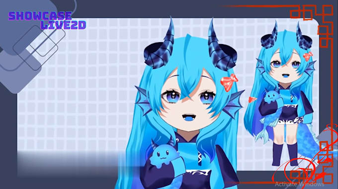 Draw and rig 2d vtuber model 2d vtuber live2d rigging png tuber gif ...