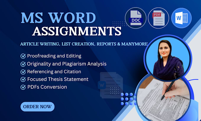 Design and format ms word assignments by Zeenat_shafique | Fiverr