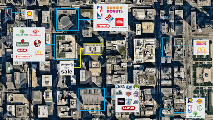 Create real estate aerial map for offering memorandum brochure by ...
