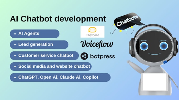 Develop ai agent on voiceflow, botpress, intercom, chatbase and copilot ... Develop ai agent on voiceflow, botpress, intercom, chatbase and copilot ...