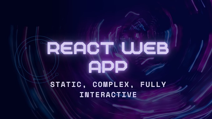 Create a react web app by Lilibenitezz | Fiverr