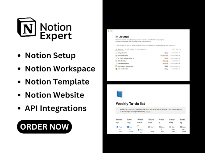 Customize a notion dashboard for you by Lanre_ibraheem | Fiverr