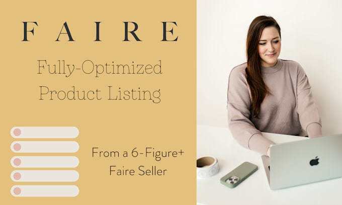 Create a fully optimized faire product listing by Birchhousecoach | Fiverr