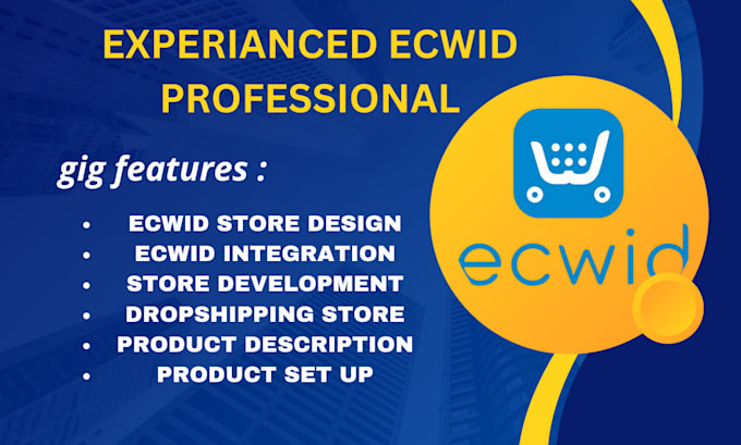 Do ecwid store design redesign product list with seo optimize by ...