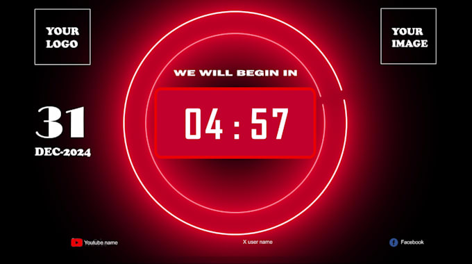 Create custom live countdown timer video clock up to 10 min by ...