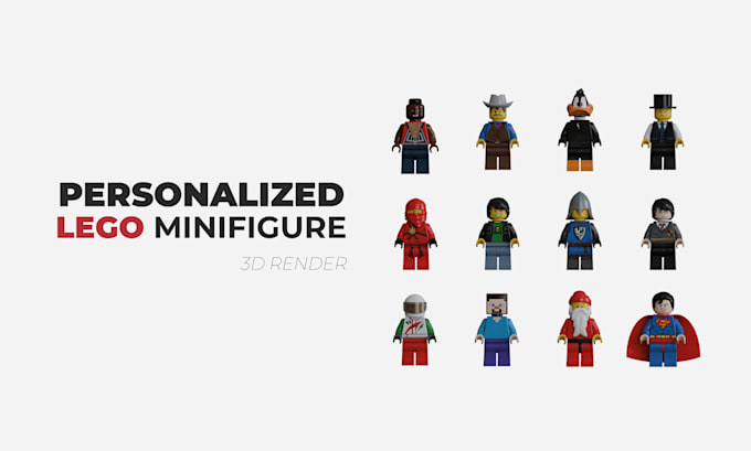 Do a personalized lego minifigure render for you by Roger_aloy | Fiverr