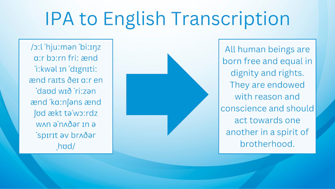 Convert any ipa transcription into readable english text by Dawista ...