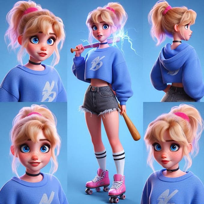 Create 2d,3d character modeling 3d cartoon modeling 3d game model 3d ...