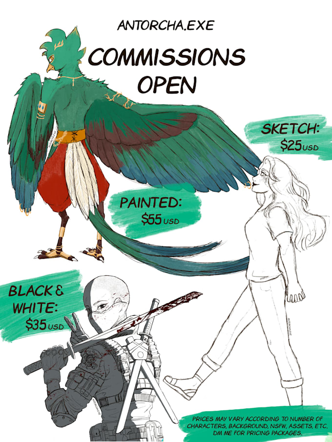 Illustrate your dnd, oc, furry, characters by Quinceillusio | Fiverr