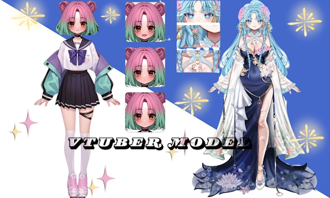 Draw and rig your vtuber model, twitch emotes vtuber rigging vtube ...