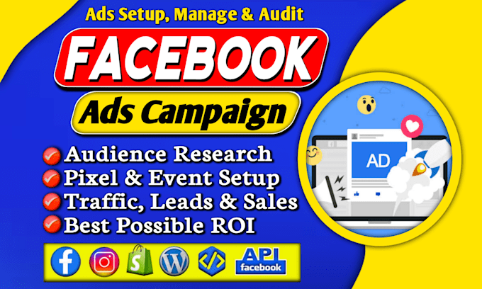 Setup and manage facebook ads campaign, fb and ig advertising by ...