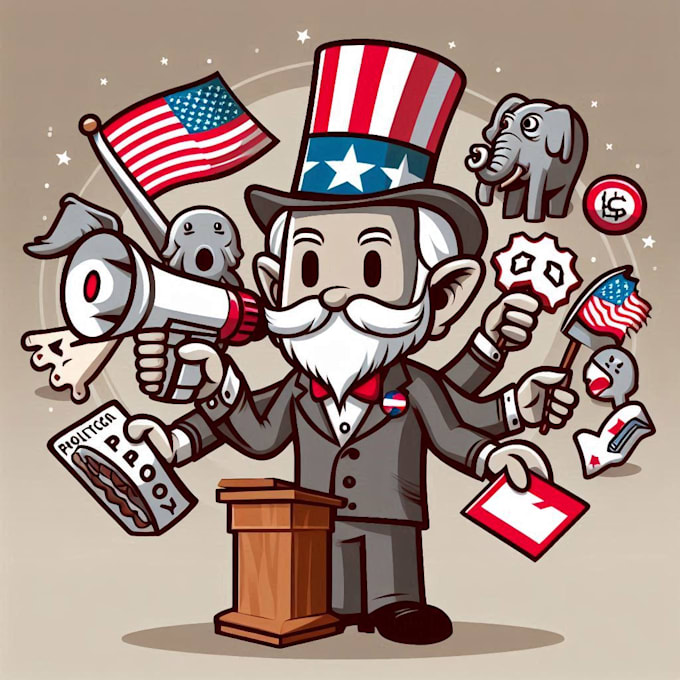 Create funny political cartoons by Chuthurdias | Fiverr