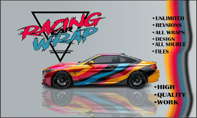 Design racing car wrap, custom racing wrap, livery wrap,rally car wrap ...