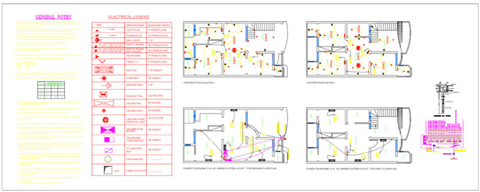 Do cad drafting services for electrical, elv, and mep system by Abd_draftsman | Fiverr