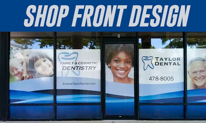 Design creative shop front or storefront ,window graphic by ...