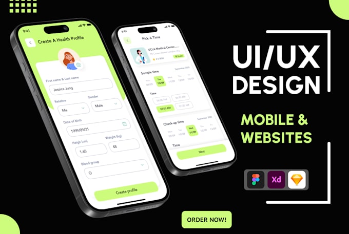 Design your mobile app ui ux, prototype, wireframe by Logomaster805 | Fiverr