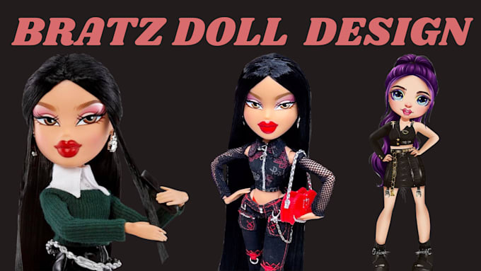 Draw custom bratz doll character pop art mascot digital art yellow ...