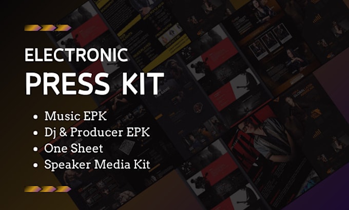Design dj music artist epk speaker one sheet media kit electronic presskit flyer by Hbergdev ...