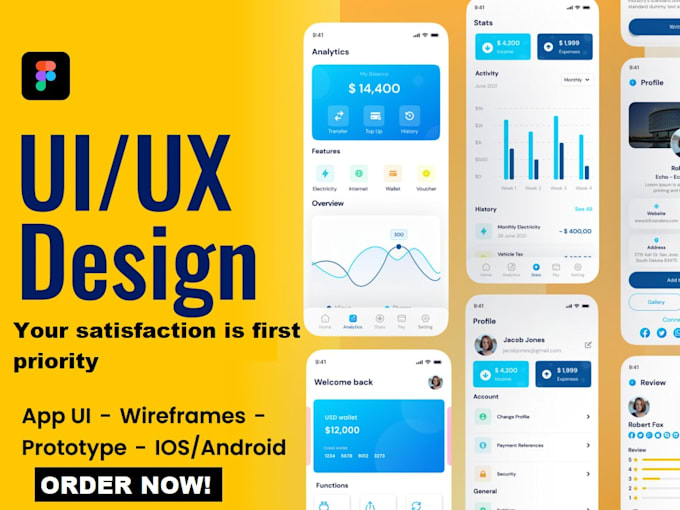 Do modern mobile app web app website ui ux design in figma by Anamnisar_ | Fiverr